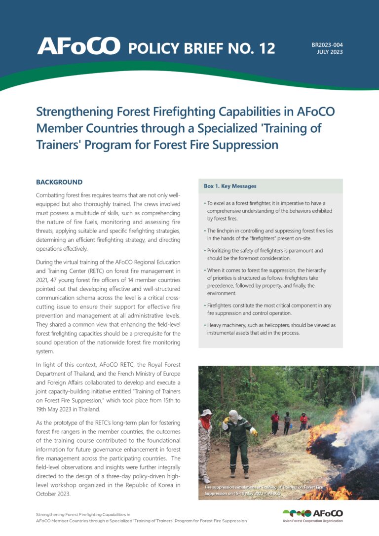 (Policy Brief 12) Strengthening Forest Firefighting Capabilities in ...